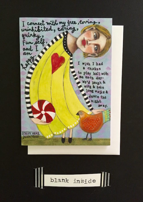 As Long As You Need Greeting Card Stripy Arms